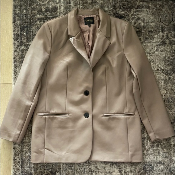 Truth | Jackets & Coats | Truth By Republic Faux Leather Blazer | Poshmark